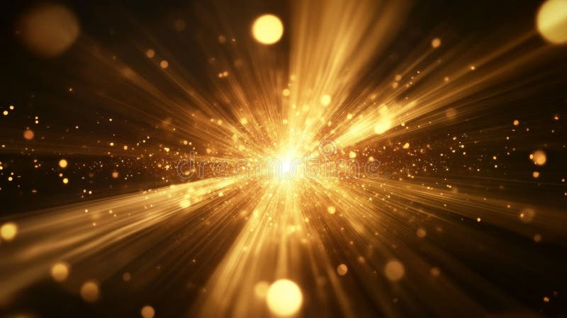 A Dark Background with Golden Light Rays Radiating Out from the Center ...