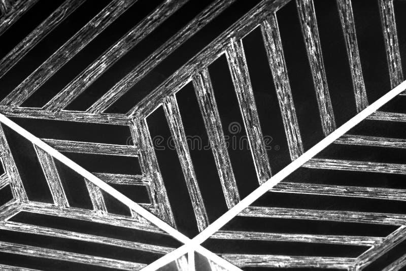 Reflection of Hand Drawn Pattern between Mirrors. Stock Illustration ...