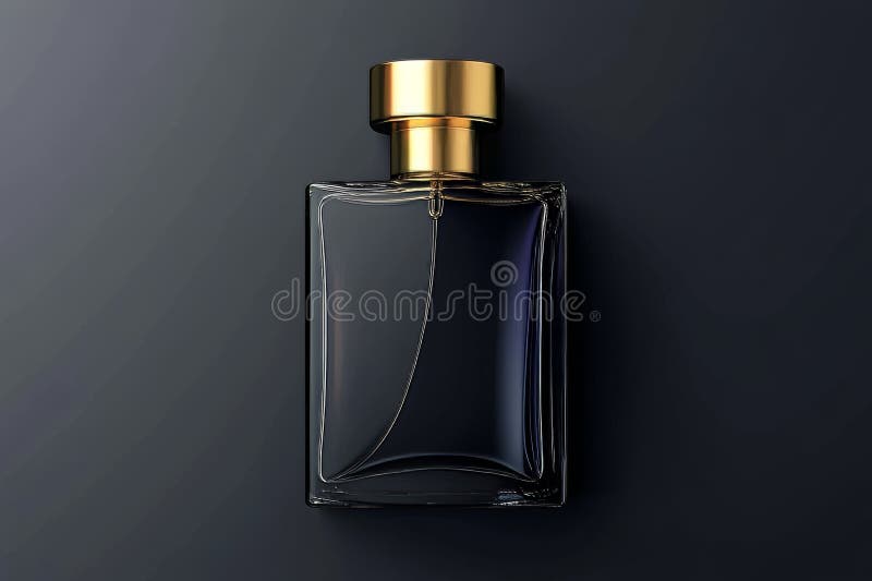 Dark Background Highlighting a Mockup of a Black Fragrance Perfume ...