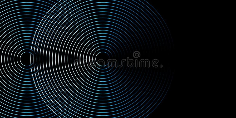 Dark Background with Layers of Large Concentric Circles in White and ...