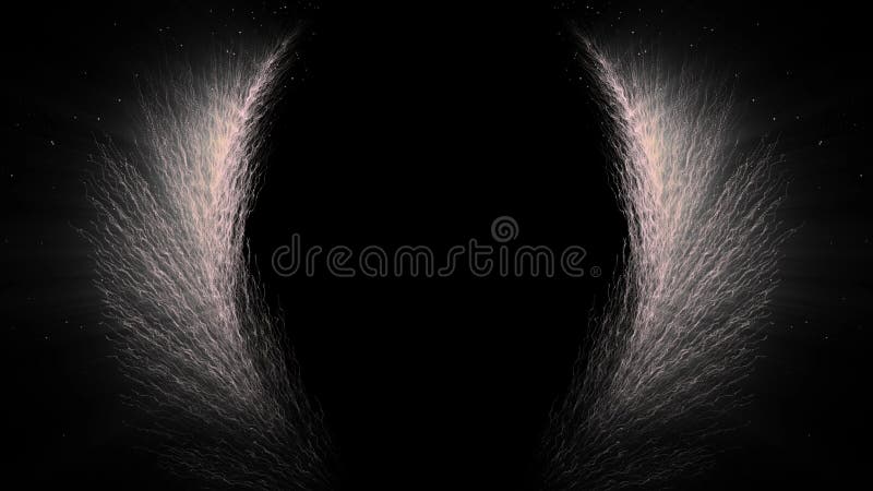 On a Dark Background, Light Elements of Glowing Particles Appear, Frame ...