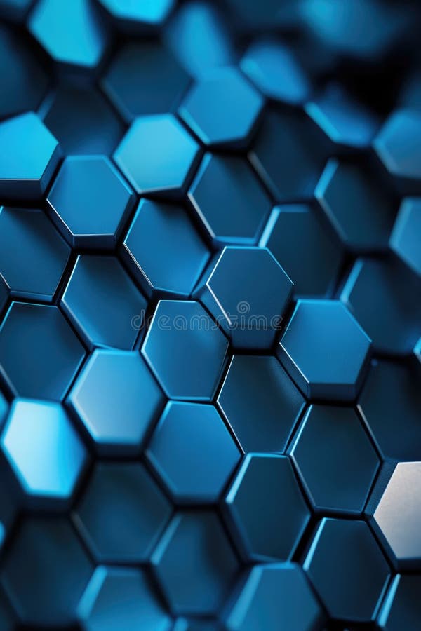 Blue Hexagon Pattern stock illustration. Illustration of geometric ...