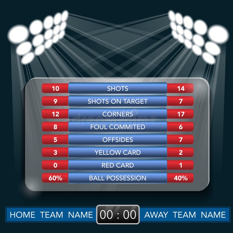 Match Statistics with Lights Stock Vector - Illustration of flag ...