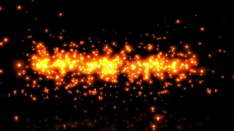 Dark Background with Mirror and Orange Particles. 3D Render Stock Video ...