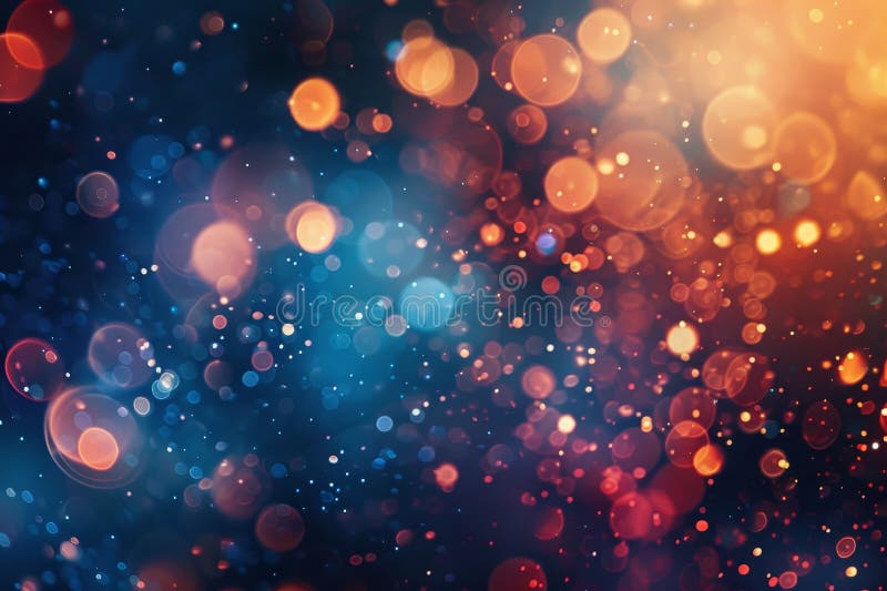 A Dark Background with Scattered Bokeh Lights in Shades of Red, Orange ...