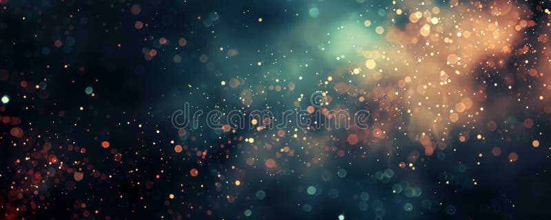 Dark Background Scattered Glowing Particles Soft Gradients Creating ...