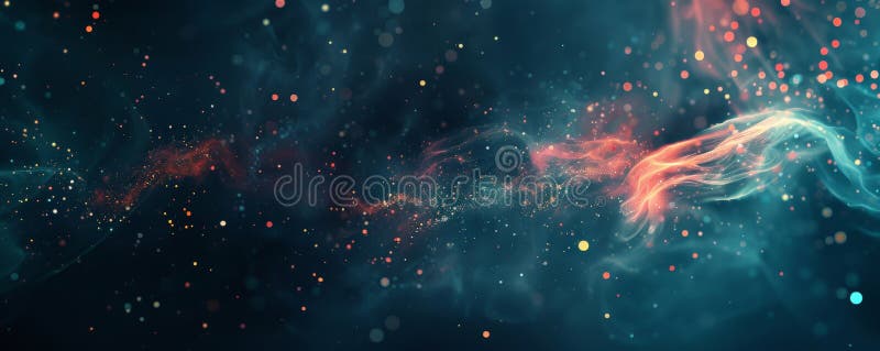 A Dark Background with Scattered, Glowing Particles and Soft Gradients ...