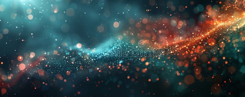 A Dark Background with Scattered, Glowing Particles and Soft Gradients ...