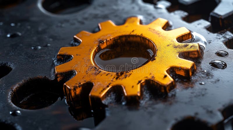 A Dark Background Sets the Scene for an Industrial Setting Where a ...