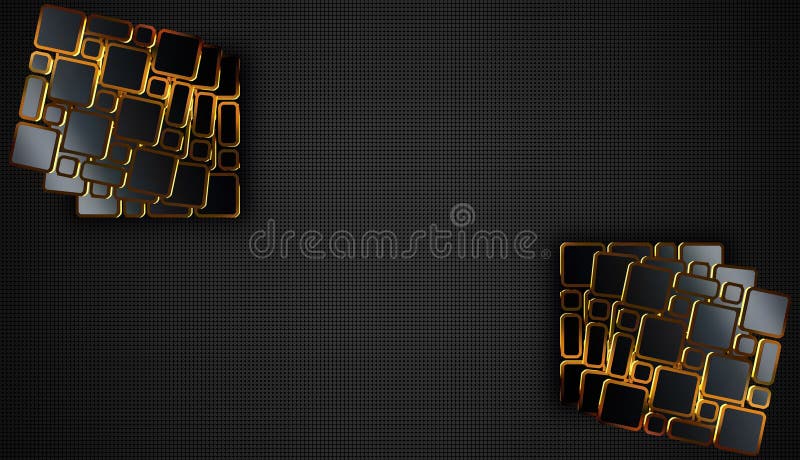 Dark Background with Shapes on Both Sides, Pattern, Golden Frames ...