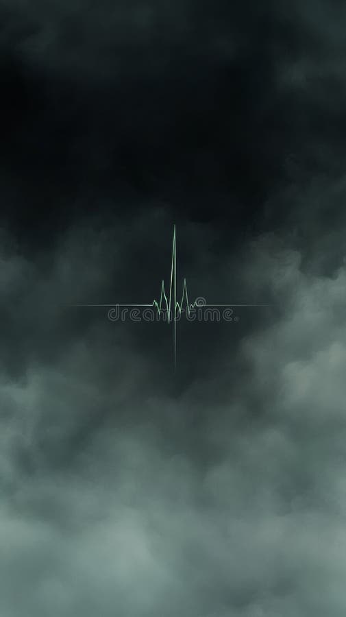 A Dark Background Showcases an Abstract Audio Signal Concept, Where ...