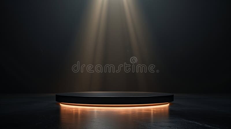 Dark Background with a Soft Spotligth En the Center, a Minimalist ...