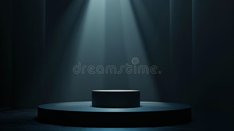Dark Background with a Soft Spotligth En the Center, a Minimalist ...