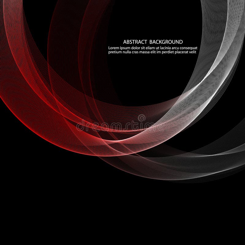 Dark Background Vector Transparent Red Wave, Design Element Stock ...