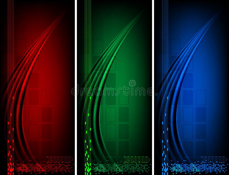 Dark banners set, eps 10 stock vector. Illustration of dark - 13543460