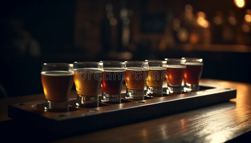 Dark Bar Counter Reflects Luxury Whiskey Cocktail, Perfect for ...