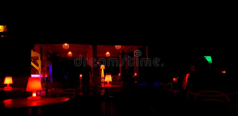 Dark bar at night stock photo. Image of dark, dekoration - 173599798