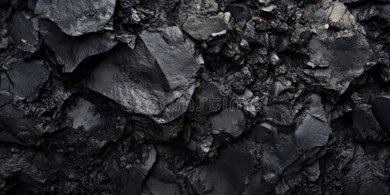 Dark Basalt Stone Background with Deep Black Volcanic Rock Texture ...