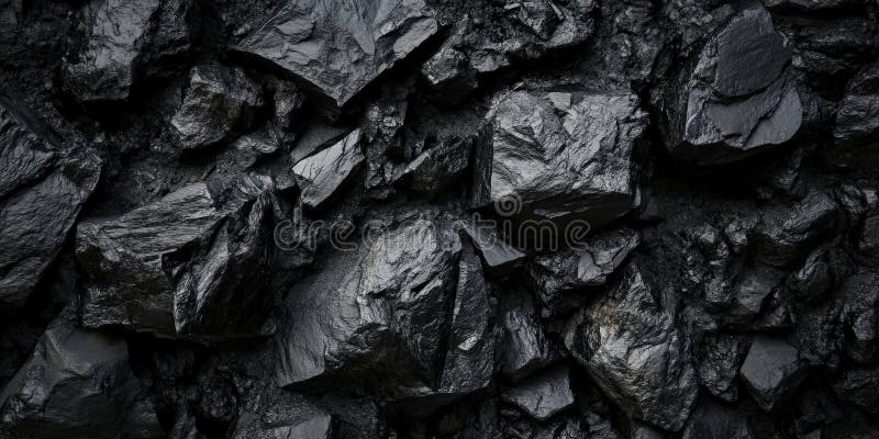 Dark Basalt Stone Background with Deep Black Volcanic Rock Texture ...