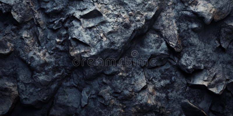 Dark Basalt Stone Background with Deep Black Volcanic Rock Texture ...