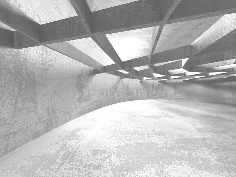 Dark Basement Empty Room Interior. Concrete Walls Stock Illustration ...