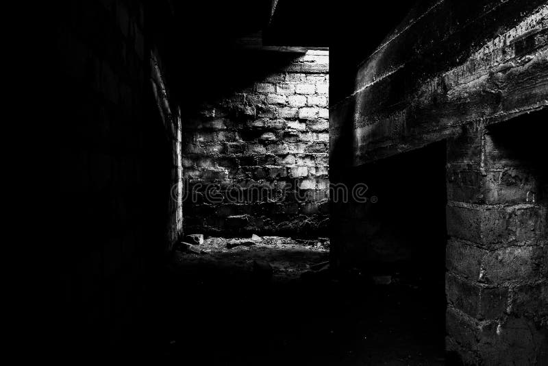 Dark basement stock image. Image of court, empty, bare - 13129391