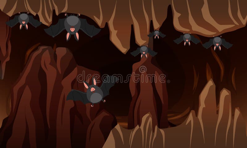 Bat cave stock vector. Illustration of refuge, roost - 43160864
