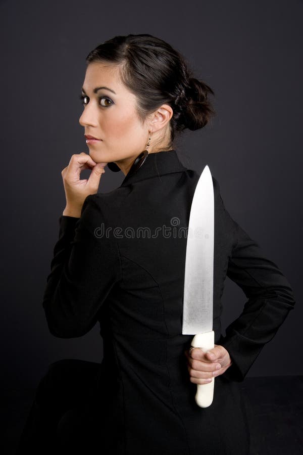Woman Hiding Knife Stock Photos - Free & Royalty-Free Stock Photos from ...