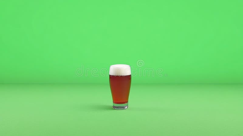 Dark Beer, Glass, Green Screen, Studio, Advertising Stock Image - Image ...