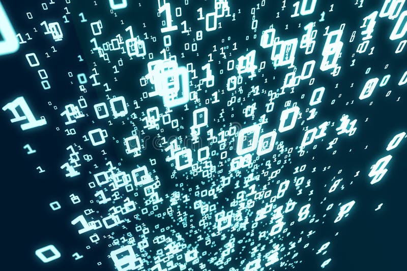 Dark Red Binary Data Cables Stock Illustration - Illustration of optic ...