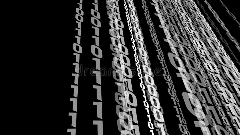 Dark Binary Code Background for Digital Communication and Data ...