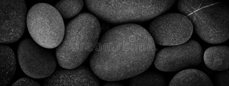 Dark Black Abstract Smooth Round Pebbles Sea Texture Background Stock ...