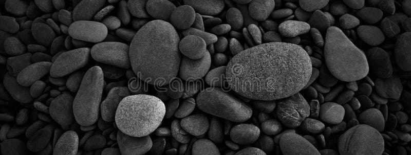 Dark Black Abstract Smooth Round Pebbles Sea Texture Background Stock ...