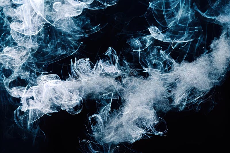 Dark Black Background with Abstract Blur Faint White Smoke at the ...