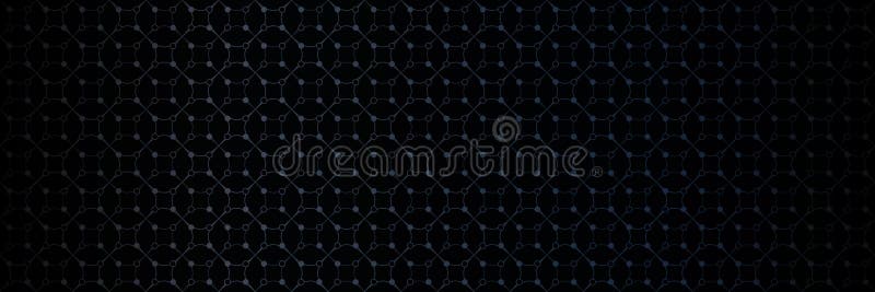 Dark Black Background Abstract Geometric Pattern. Dark Mode Concept ...