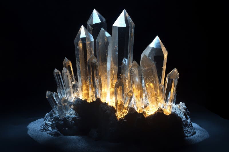 A Dark Black Background with a 3D Representation of a Crystalline ...