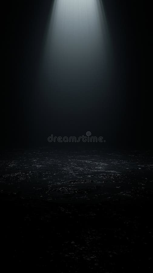 Dark Black Background with Faint Glow of Light at the Center ...