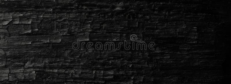 Dark Black Background of Rough Burnt Wood, Soot, and Ash. Stock Photo ...