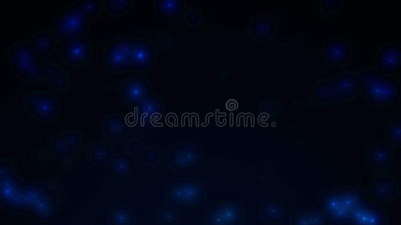 Dark Black and Blue Background with Blinking Blue Blurred Particles ...