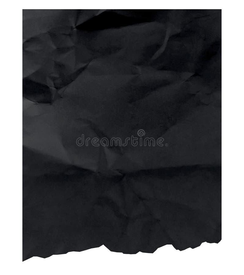 Dark Black Crumpled Paper Texture Background with Blank Space for ...