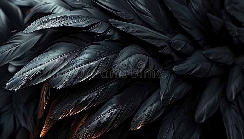 Dark Black Feathers Background As Beautiful Abstract Wallpaper Header ...