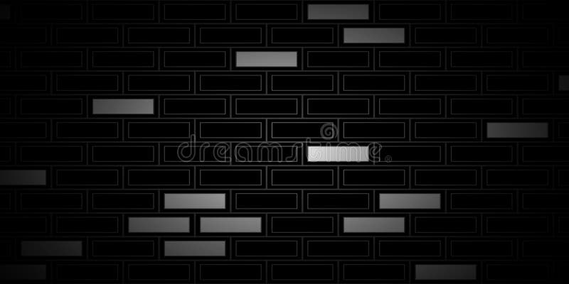Dark Black Geometric Grid Background. Dark Grey Brick Wall Pattern ...