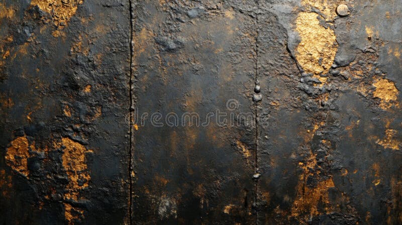 Dark Black and Gold Rough Metallic Texture Background Stock ...