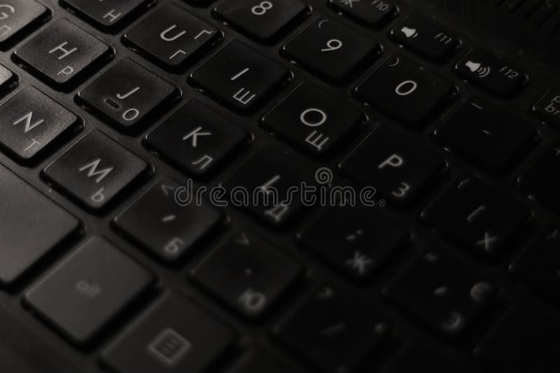 Dark black keyboard stock photo. Image of black, slim - 269774884