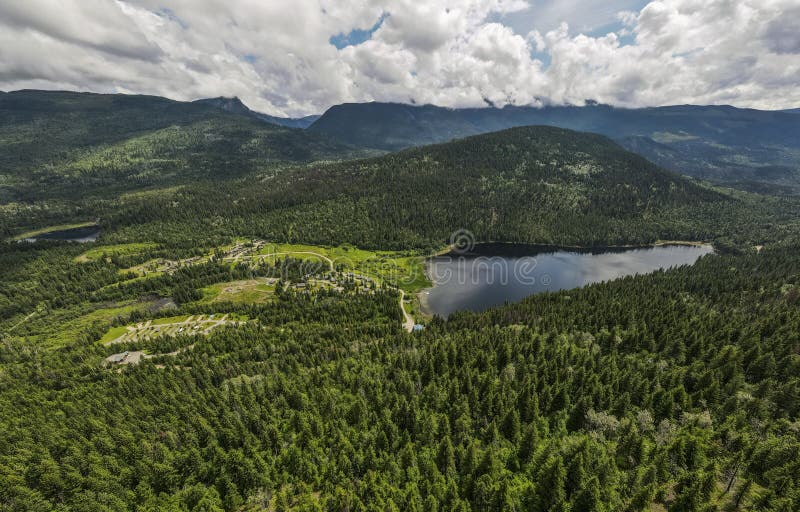 Dark Black Lake in the Middle of Forest Stock Image - Image of clean ...
