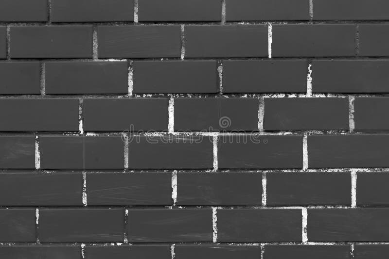 Dark Black Old Brick Wall Painted Texture Rough Background Stock Image ...
