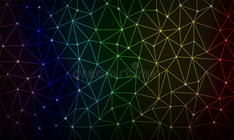Dark Black and Rainbow Mosaic Background. Modern Dark Abstract Vector ...