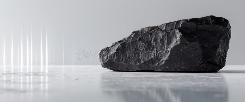 Dark Black Rock Texture Wallpaper with Light Reflection Background ...