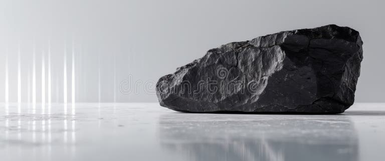Dark Black Rock Texture Wallpaper with Light Reflection Background ...