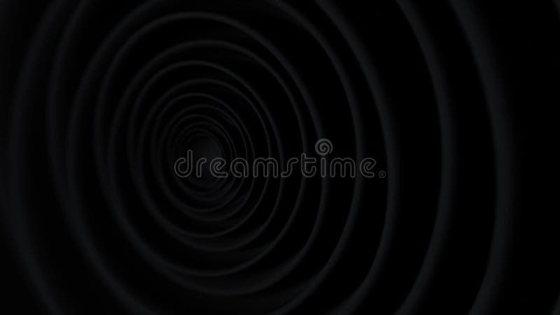 Dark Black Spinning Circle Forming a Sleek and Mesmerizing Abstract ...